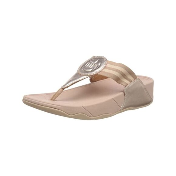 Fitflop | Shoes | Fit Flop Womens Gold Walkstar Toe Wedge Slip On ...